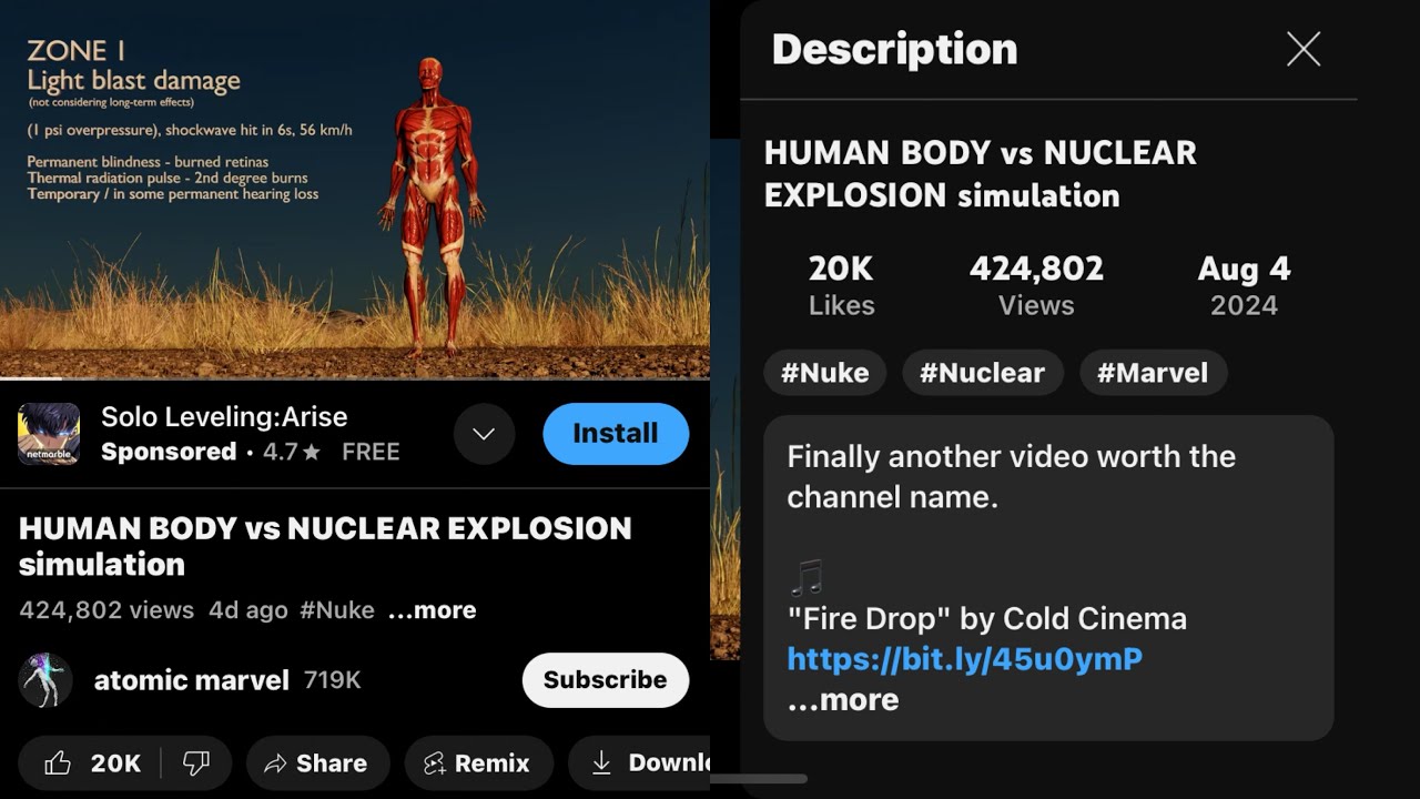 Reshare: HUMAN BODY vs NUCLEAR EXPLOSION simulation @Atomicmarvel #ww3 ...