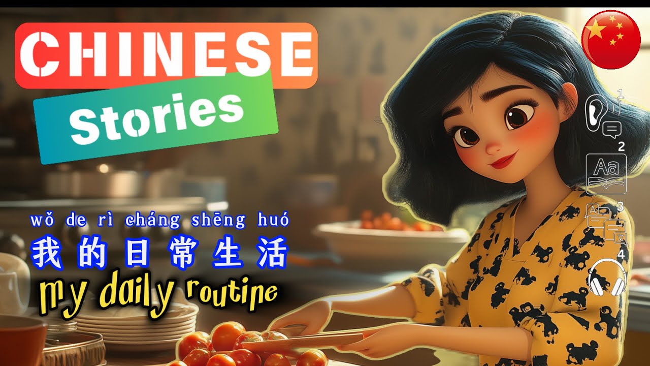 My Daily Routine|Chinese story for beginners|Chinese story with pinyin ...