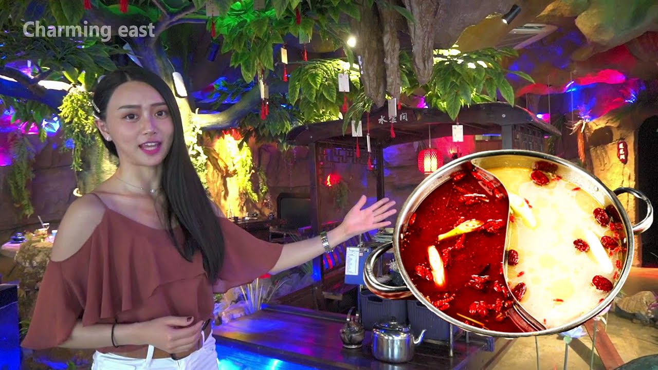 Delicious and special hot pot inside the cave - YouTube