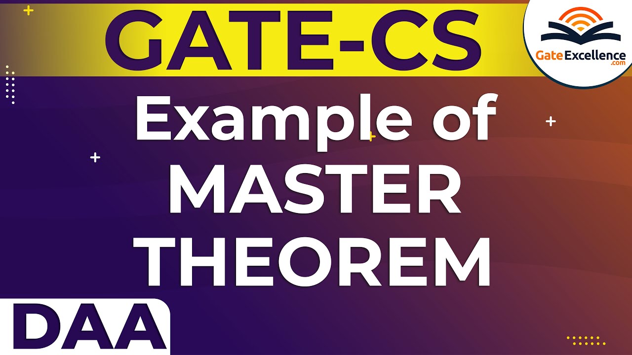 Example Of Master Theorem Design And Analysis Of Algorithms Gate Gateexcellence Youtube