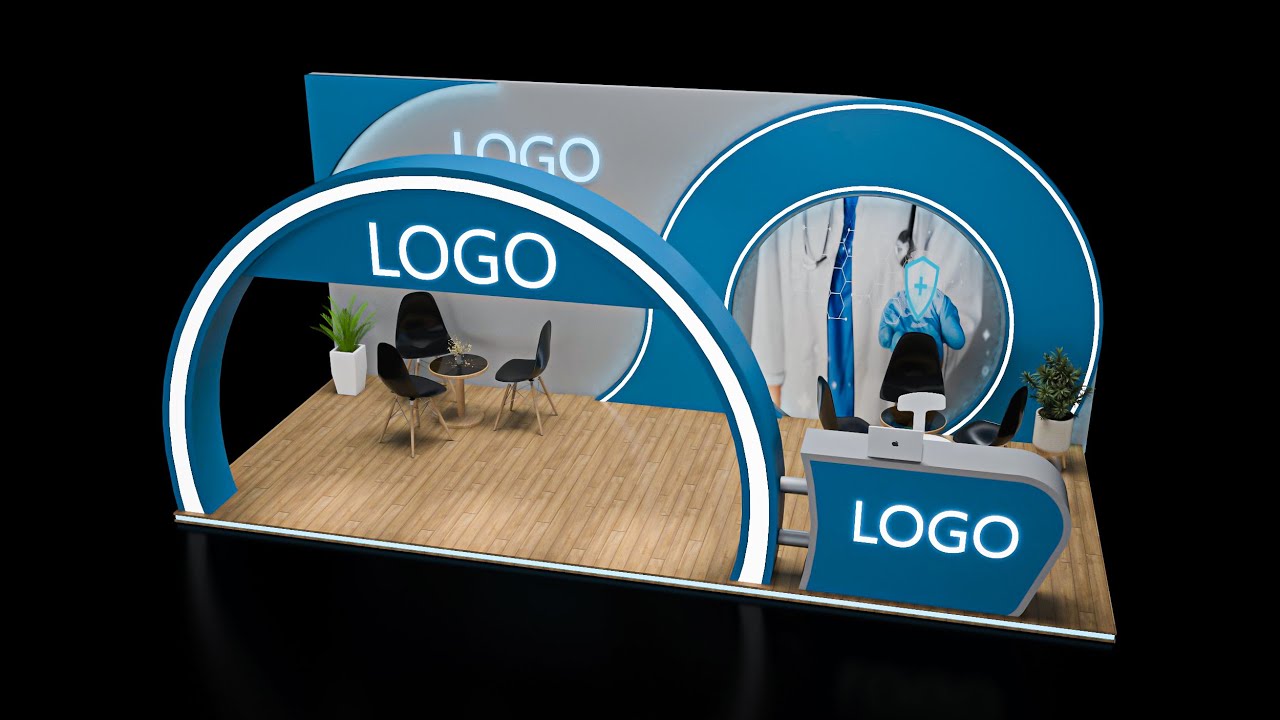 3d booth mockup - YouTube