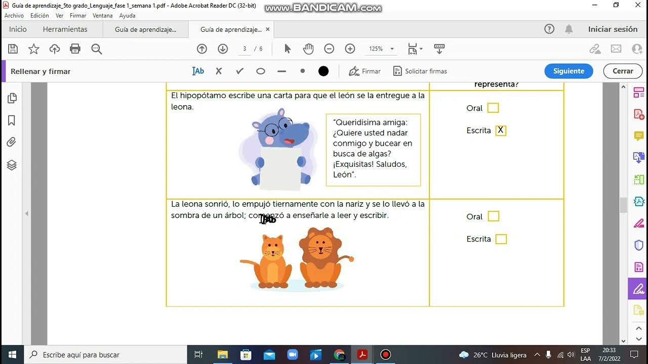 unidad 1 semana 1 fase 1 lenguaje 5 grado - YouTube