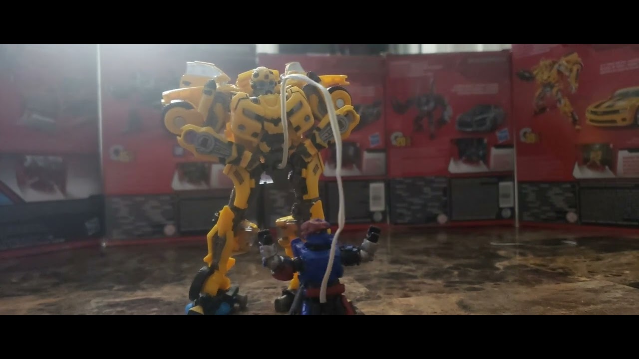 Transformers 2007 Bumblebee lubricating on Simmons stop motion - YouTube