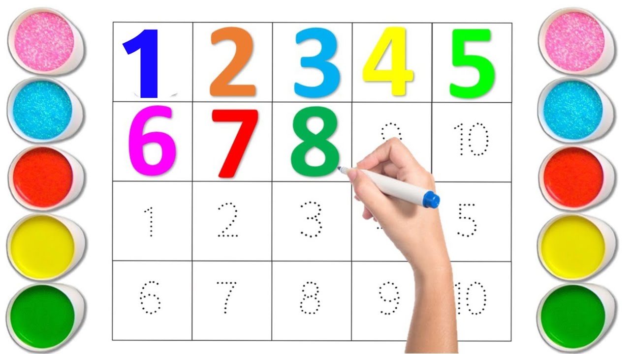 1 to 20 counting number // preschool learning video // learning video ...