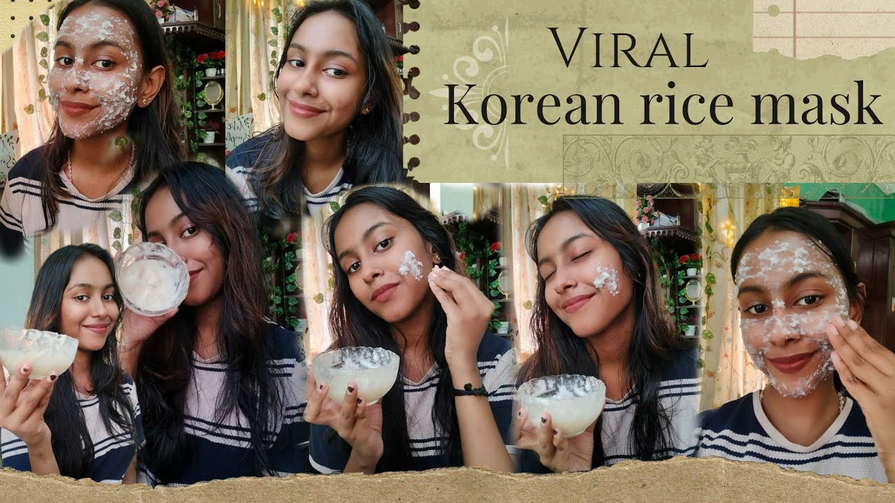 Trying Korean viral rice mask for the first time |Glass skin - YouTube