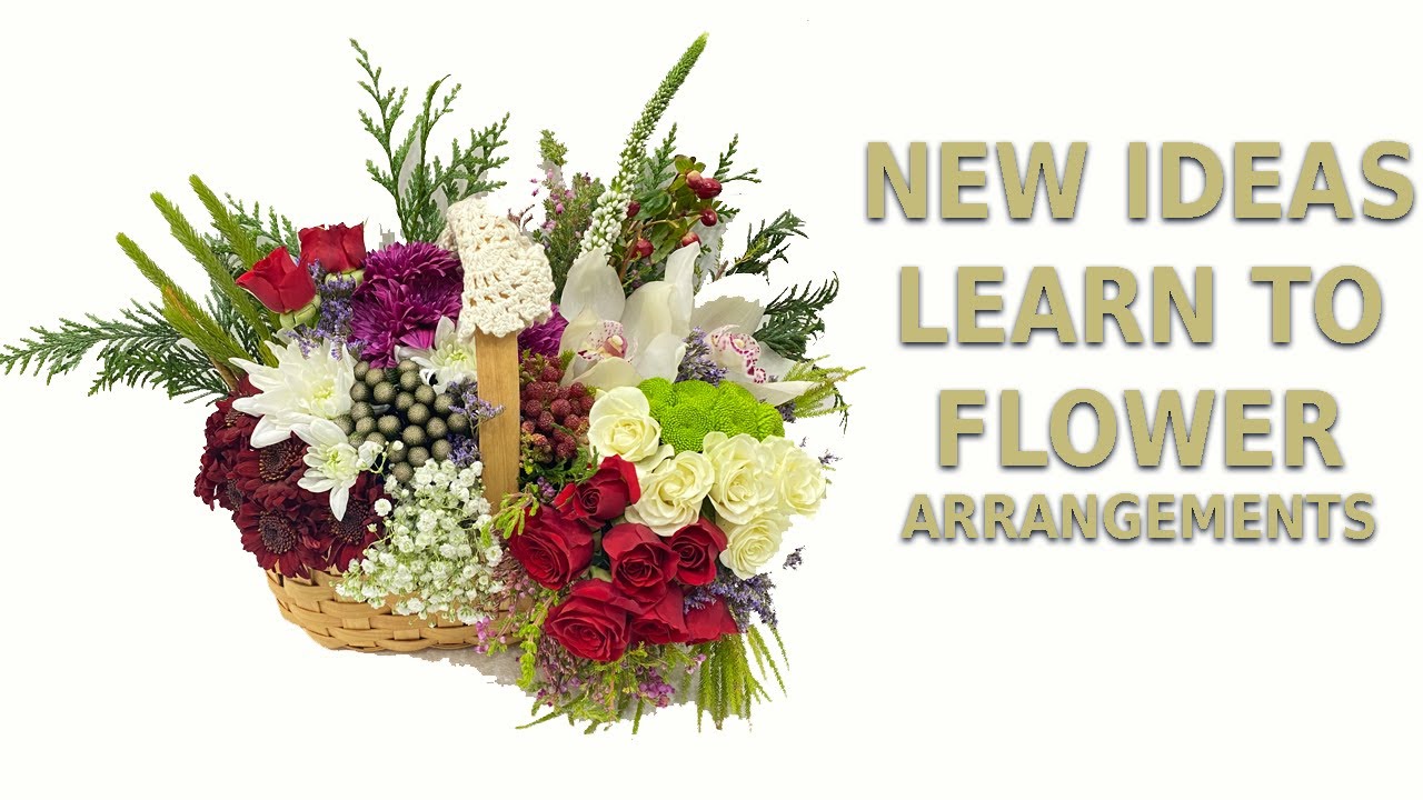 Flower Arrangement | Flower Basket 🌹 Natural rose - flower arrangement ...