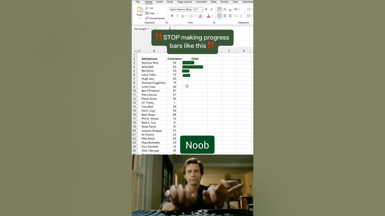 How to create Progress Bar in Excel🤯 #excel #spreadsheetmagic #exceltips #spreadsheets #shorts ...
