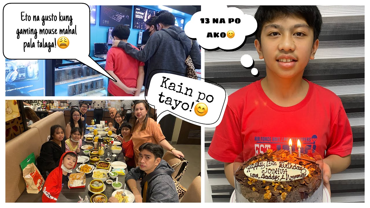 Kuya Josh 13th Birthday Gusto Niya Kumain Ng Siomai At Gaming Mouse Daw ...