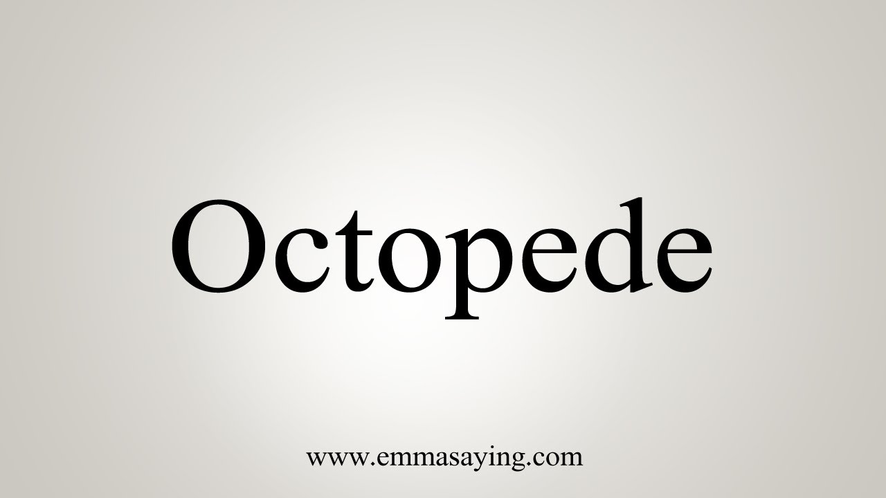 How To Say Octopede - YouTube