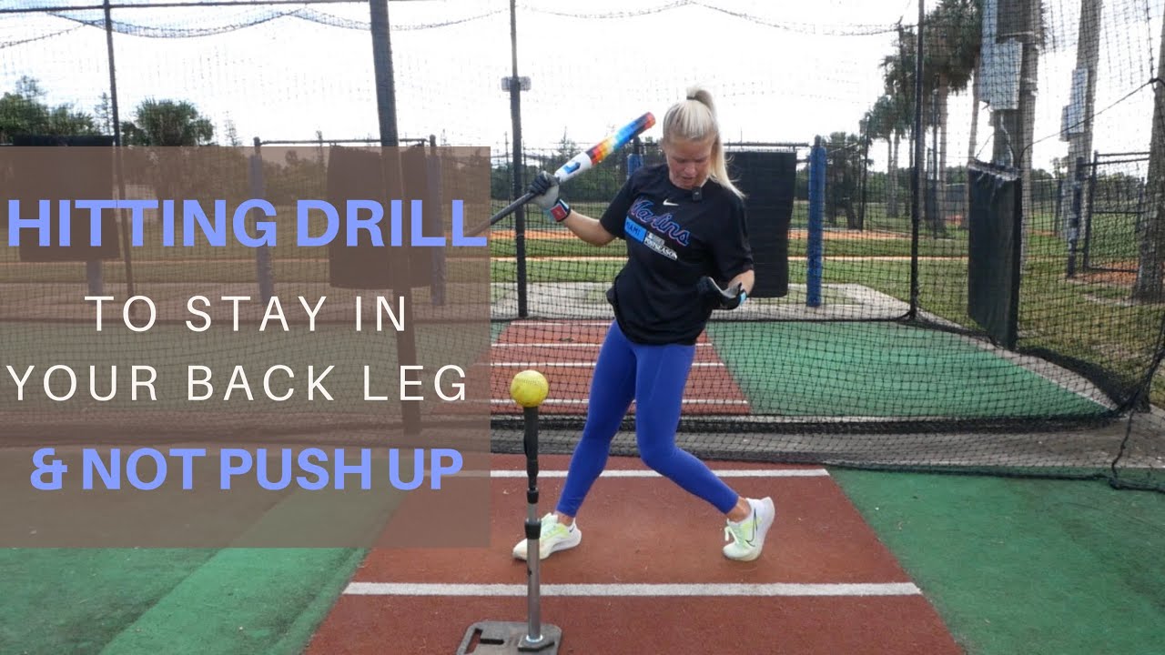Hitting Drill To Stay In Your Back Leg & Not Push Up - YouTube