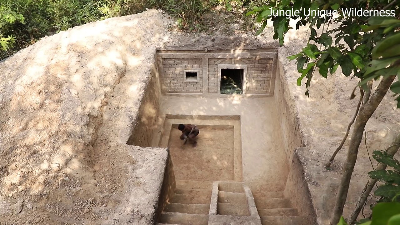 amazing man dig to build underground house great underground swimming ...