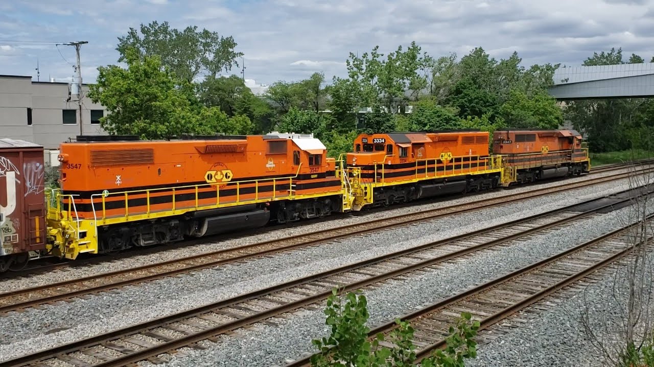 TRAINS Quebec Gatineau Railway Freight at U De M Campus (Cropped) - YouTube