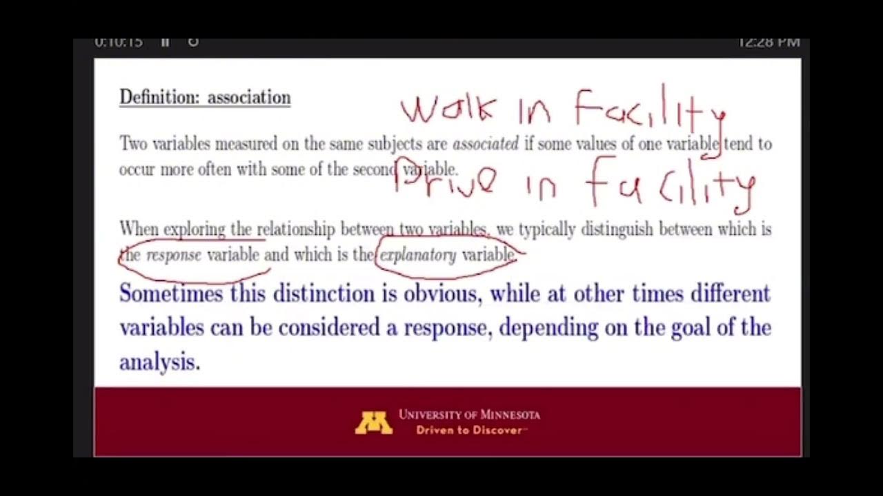 Association between Two Categorical Variables Part 1 - YouTube