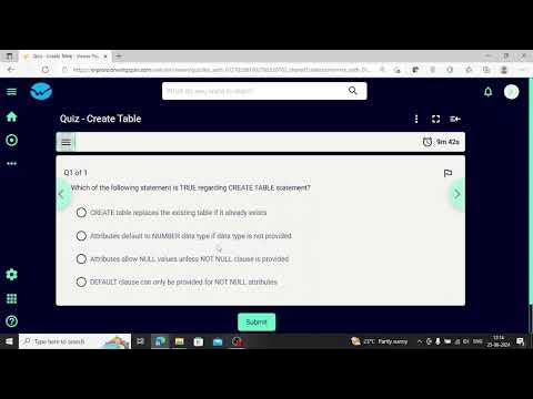 Quiz Create Table - YouTube