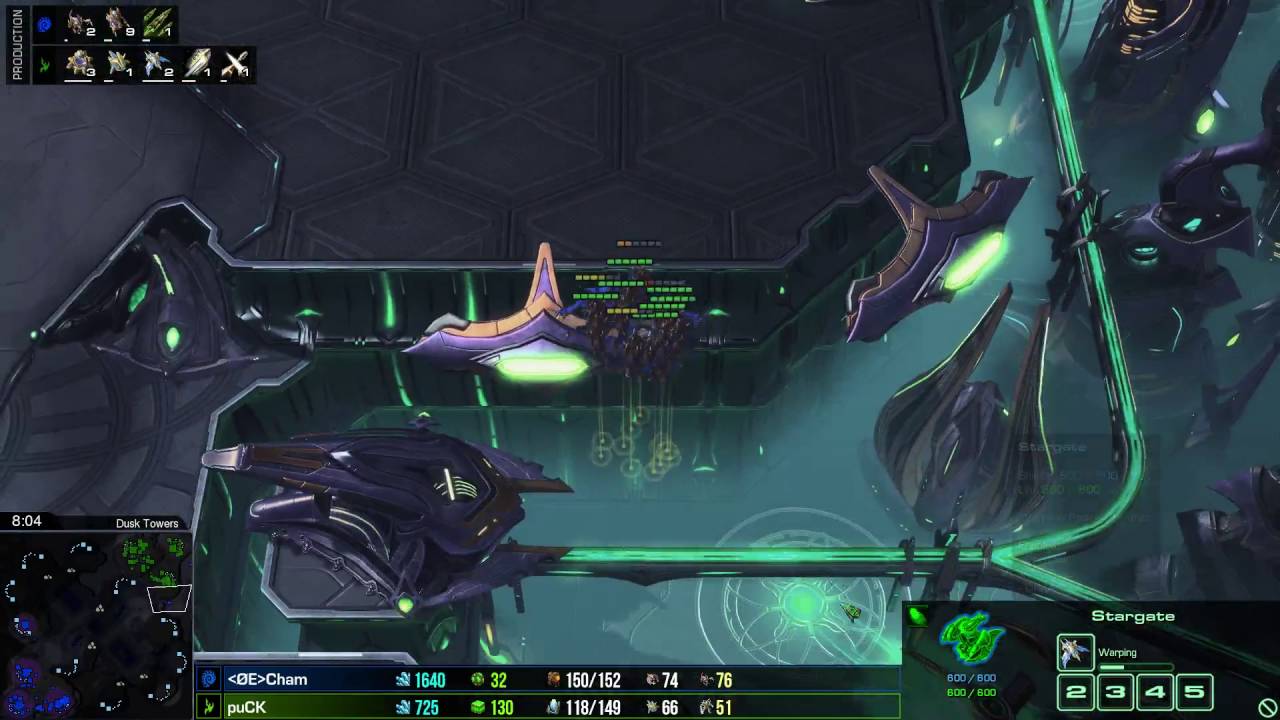 Starcraft 2 - PvZ - puCK vs Cham on Dusk Towers - YouTube