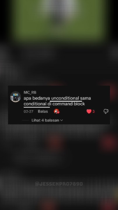 Bedanya Unconditional Dan Conditional Command Block! - YouTube