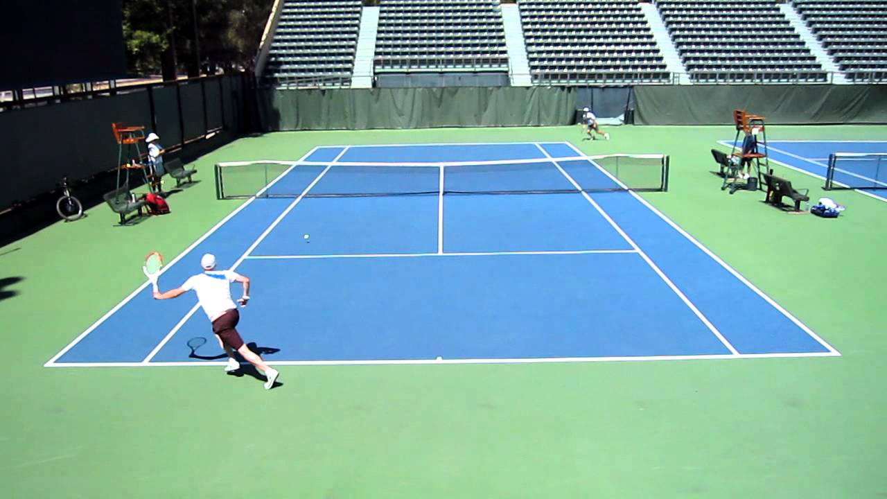 Short backhand slice cross court passing shot, on the run - YouTube