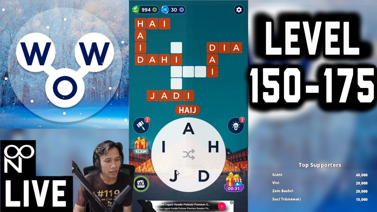 WOW Level 150 sampai 175 | words of wonders - YouTube