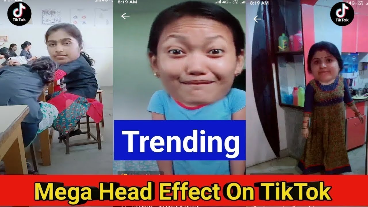 tik tok trending mega head effect on! tik tok par mega head effect ...