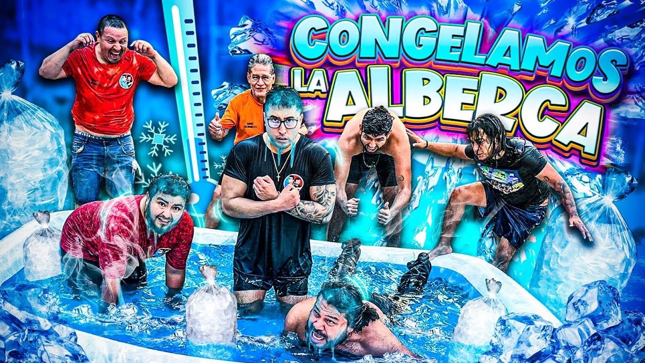 🥶ALBERCA CONGELADA CON EL CREW EL ULTIMO EN SALIR GANA🥶 - YouTube