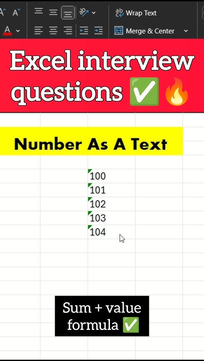Sum value formula in Excel| interview questions excel #shorts #excel #exceltutorial # ...