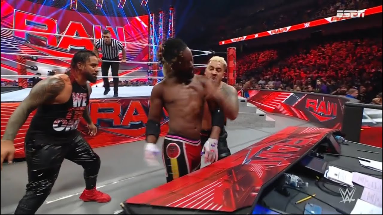 Solo Sikoa y Los Usos Vs Riddle y el New Day Parte 1 - WWE RAW 7 de ...