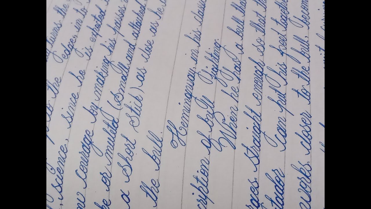 playing with bulls Simple and fast cursive hand writing - YouTube
