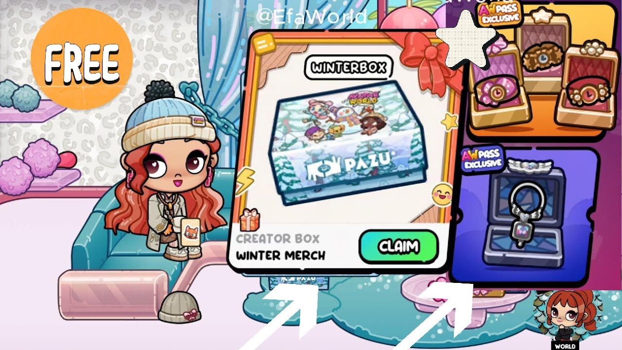 NEW UPDATE! FREE Winter Merch BOX Avatar World #avatarworld WINTER CREATOR BOX is available ...
