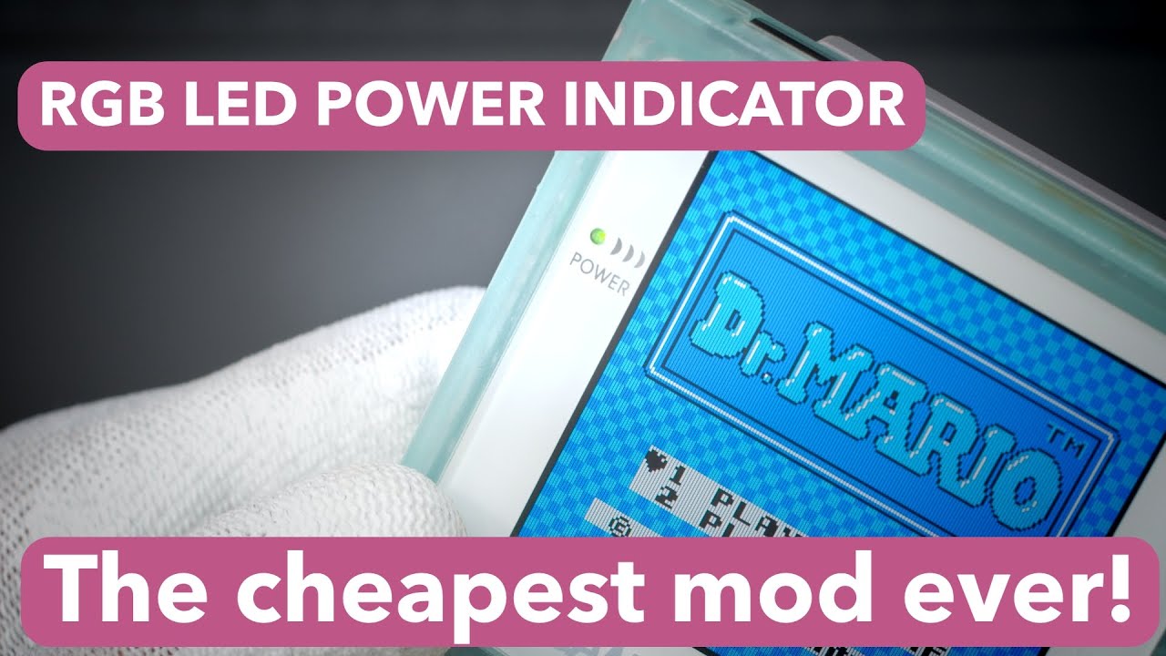 RGB Power LED Indicator - simple and cheap mod for Game Boy Color - YouTube