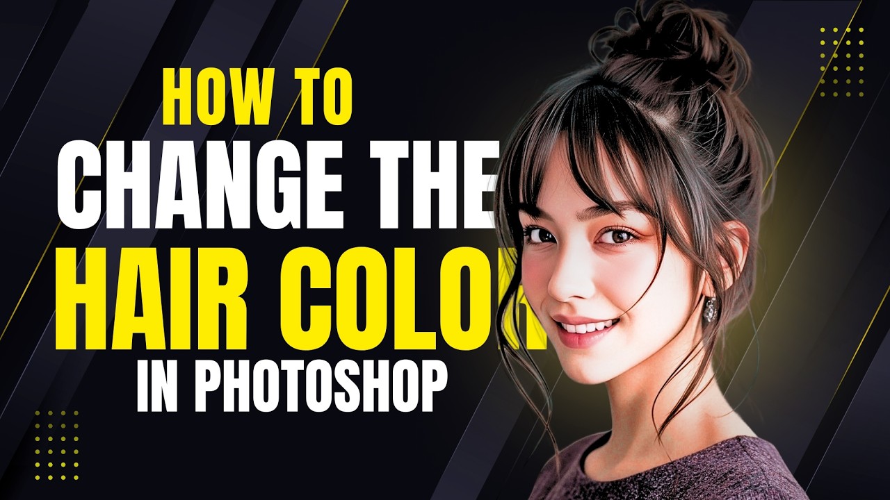 how to change hair colors in Adobe photoshop - YouTube