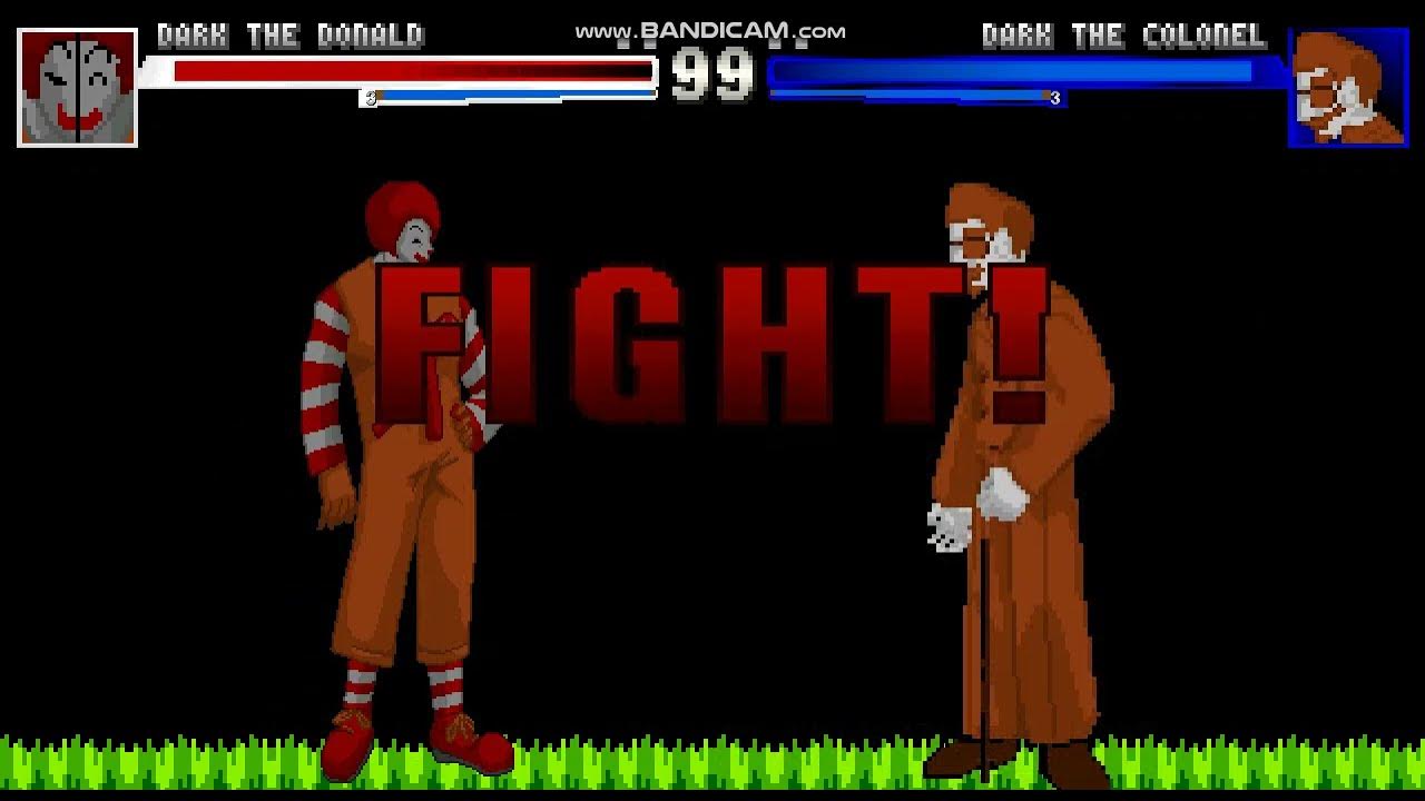 mugen DARK THE DONALD vs DARK THE COLONEL intro especial - YouTube
