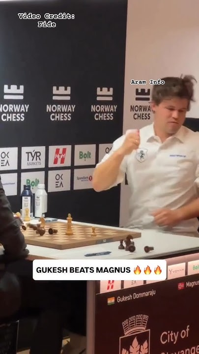 Table SLAM Goes Viral! I Gukesh DESTROYS Magnus Carlsen | Carlsen BANGS Table in Rage! # ...