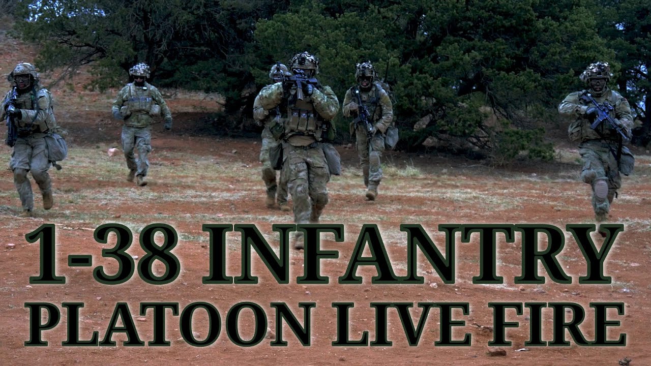1-38 Infantry Platoon Live Fire Exercise - YouTube