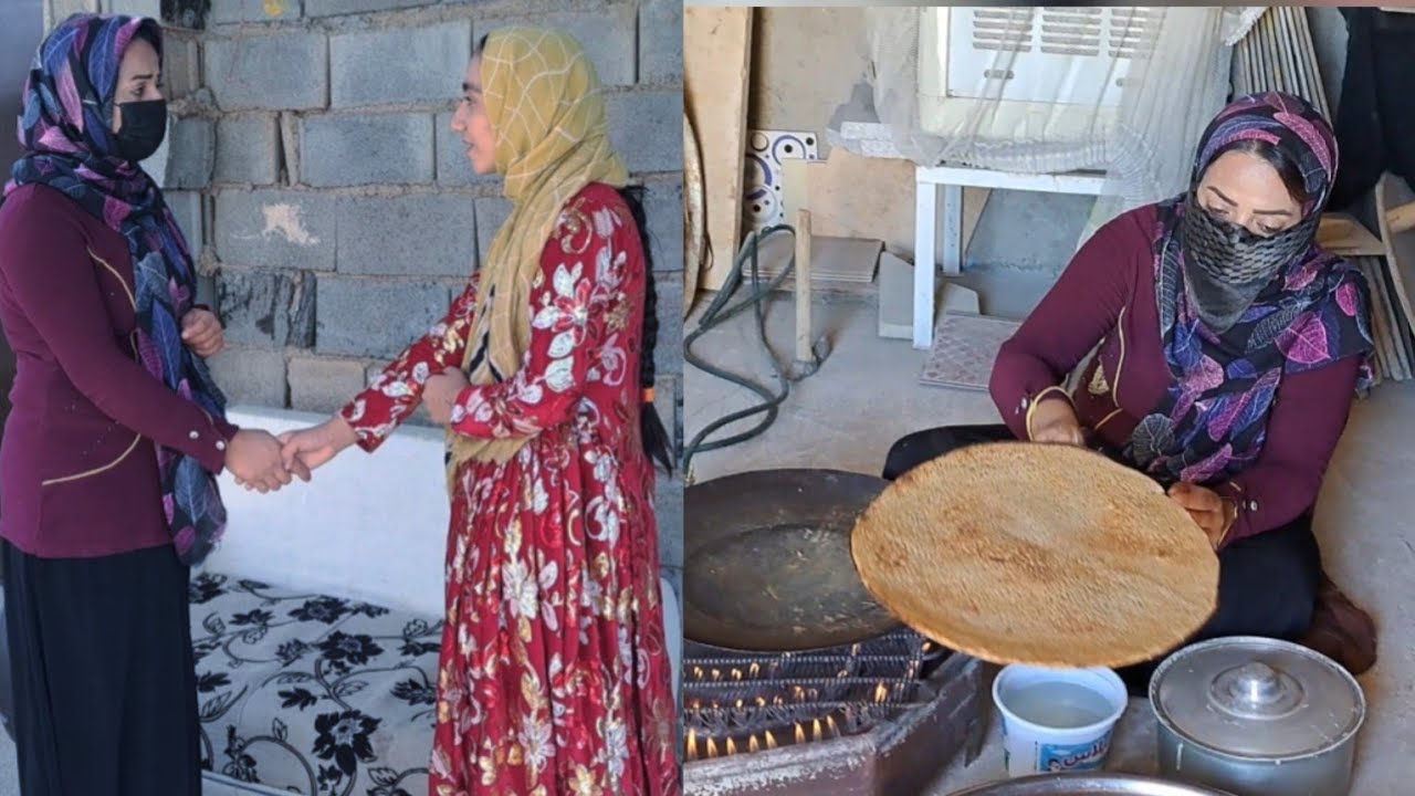 Fatima talking with Afsanah and cooking local bread by Afsanah😔😔 - YouTube