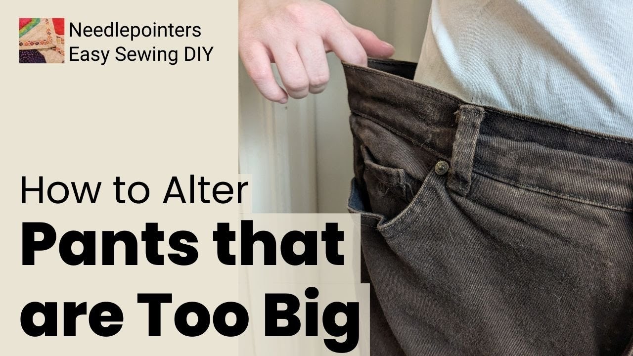 How to Alter Pants that are Too Big in the Waist - Easy DIY Fix! - YouTube