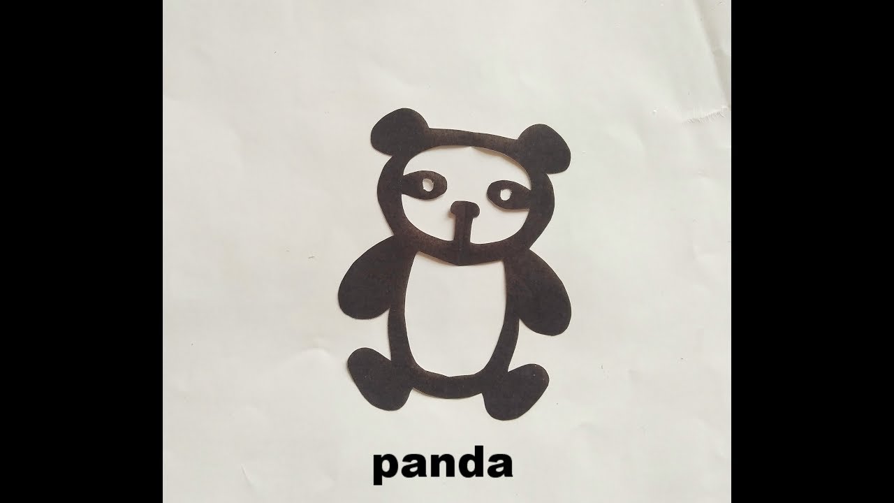 Super easy paper cutting: panda 2 - YouTube