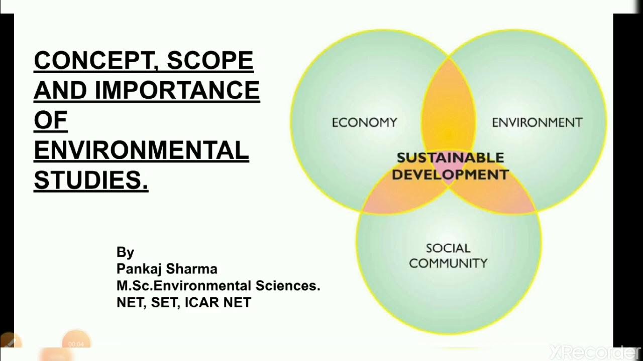 Concept scope and importance of ENVIRONMENTAL STUDIES - YouTube