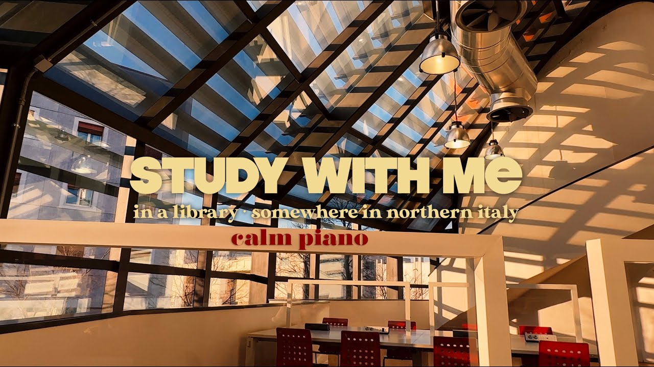 2h real time study with me in the library · calm piano music · northern ...