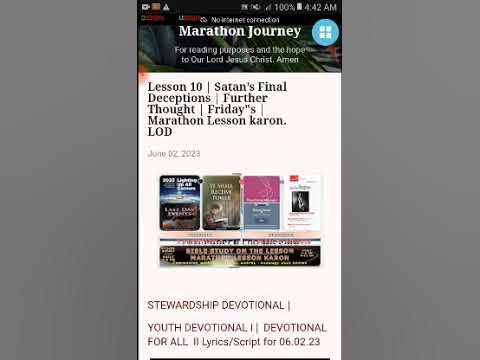 Lesson 10 | Satan’s Final Deceptions | Further Thought | Friday"s | Marathon Lesson karon. LOD ...