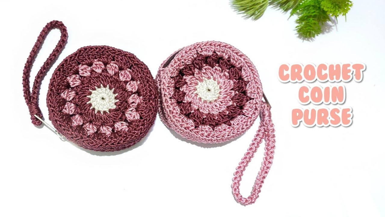 Dompet Koin Rajut Bulat Mini Terbaru Bisa Masuk Kantong | Crochet Coin ...