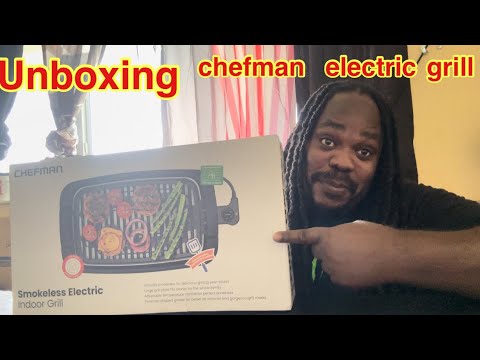 Unboxing Chefman smokeless indoor electric grill - YouTube