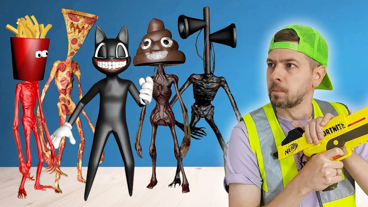 Army Siren Head and Monsters VS Action Papa | Funny Compilation - YouTube