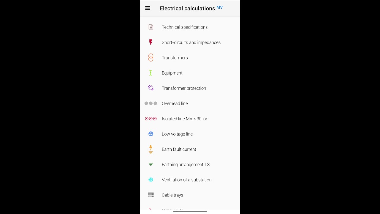 Medium Voltage Calculations - App - YouTube