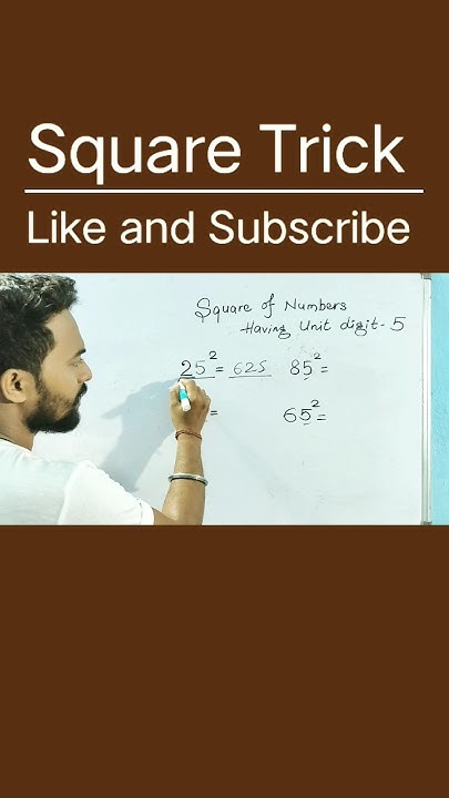 Square Trick/ Square of Numbers Having Unit Digit 5 #shorts #maths #tricks #ssc #rrb #ibps - YouTube