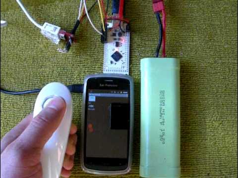Android IOIO Wii Nunchuck - moving ball - YouTube