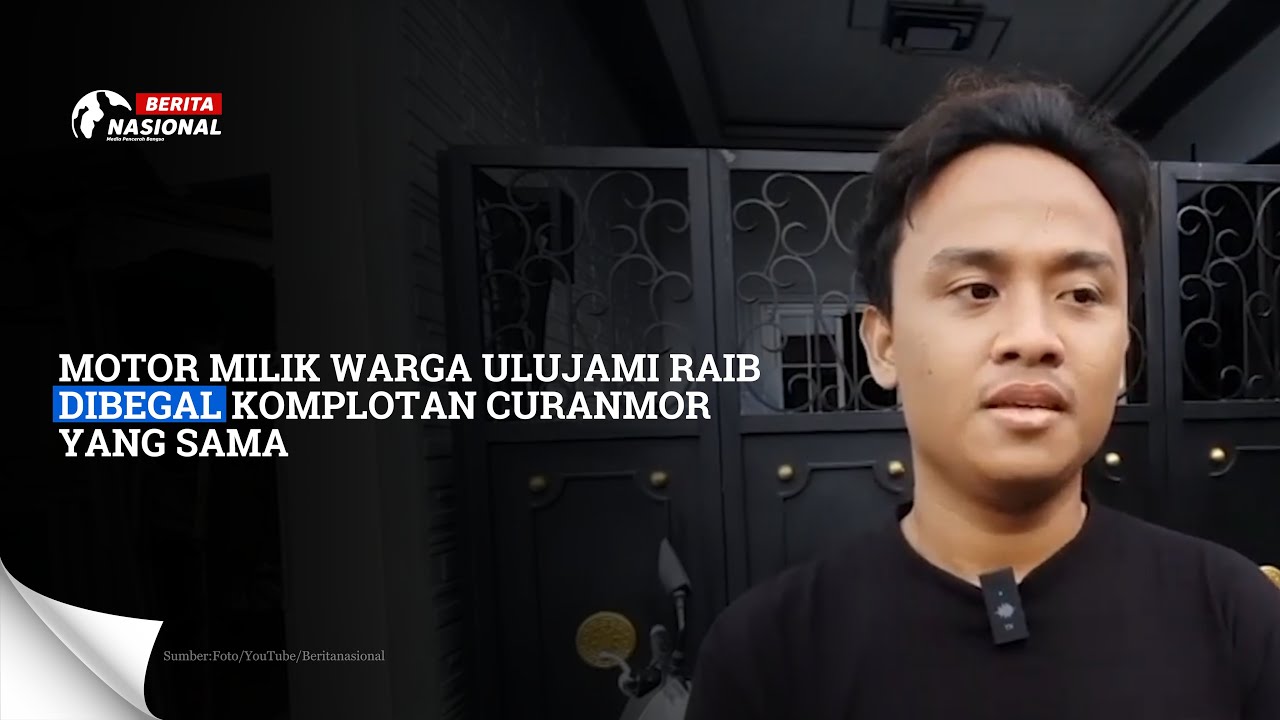 Motor Milik Warga Ulujami Raib Dibegal Komplotan Curanmor Yang Sama - YouTube