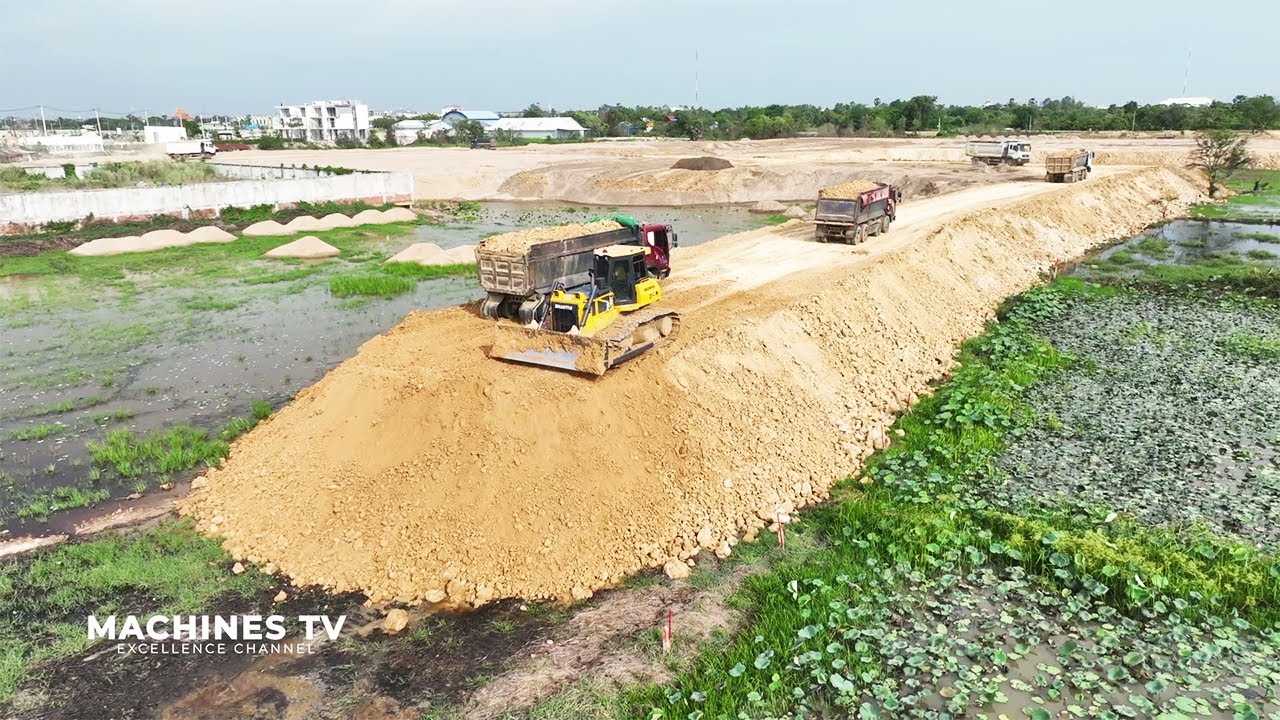 New Project Ultimate Base Boundary Road Building Technique Sand Filling ...