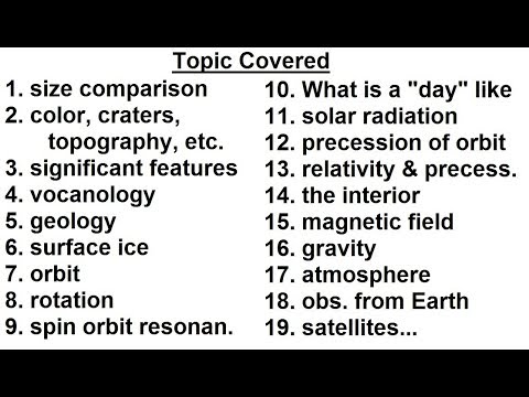 Astronomy - Ch. 10: Mercury (2 of 42) Topics Covered - YouTube