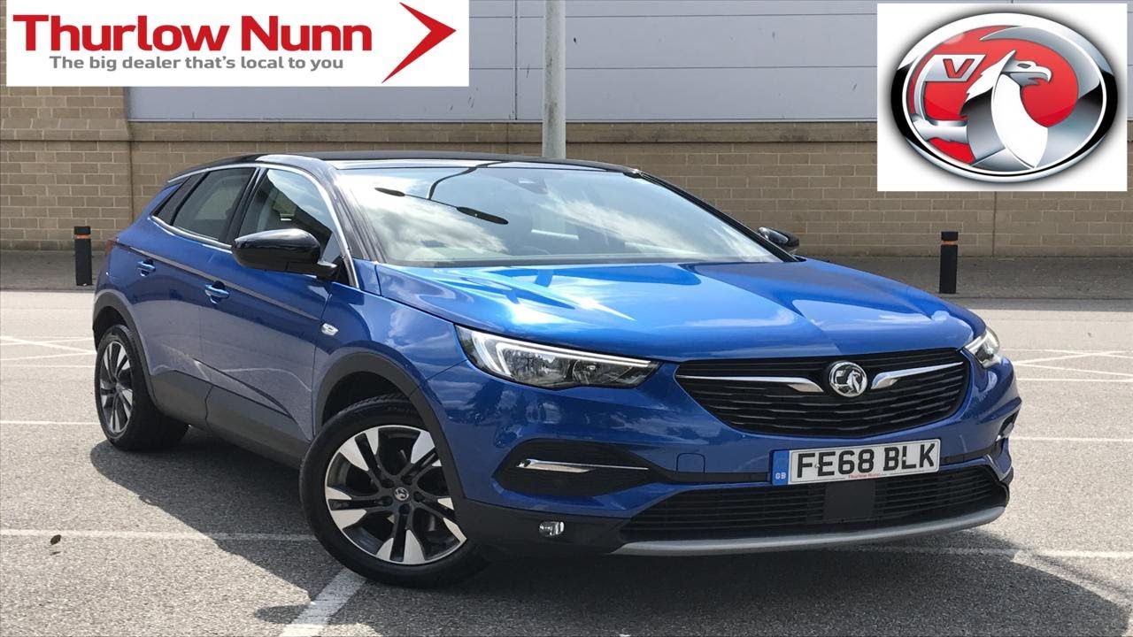 vauxhall Grandland C Sport Nav Topaz Blue Sunroof FE68BLK - YouTube