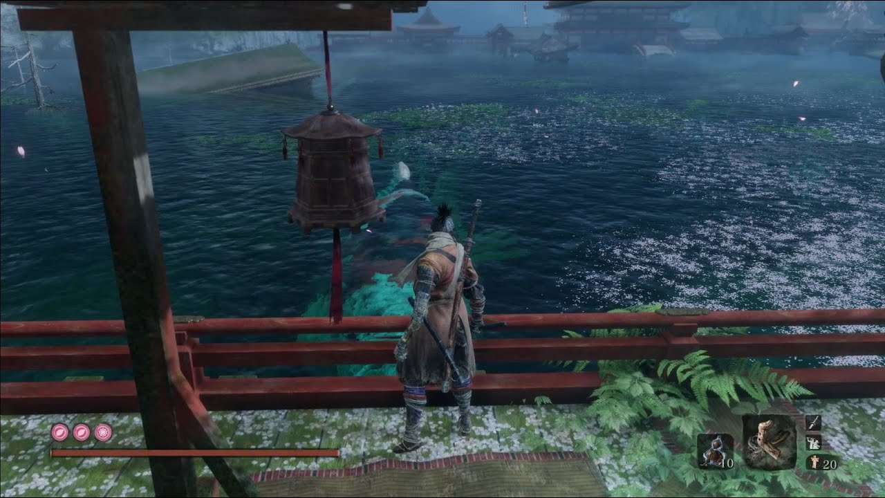 Sekiro Shadows Die Twice - Kill Great Colored Carp Secret Boss big fish ...